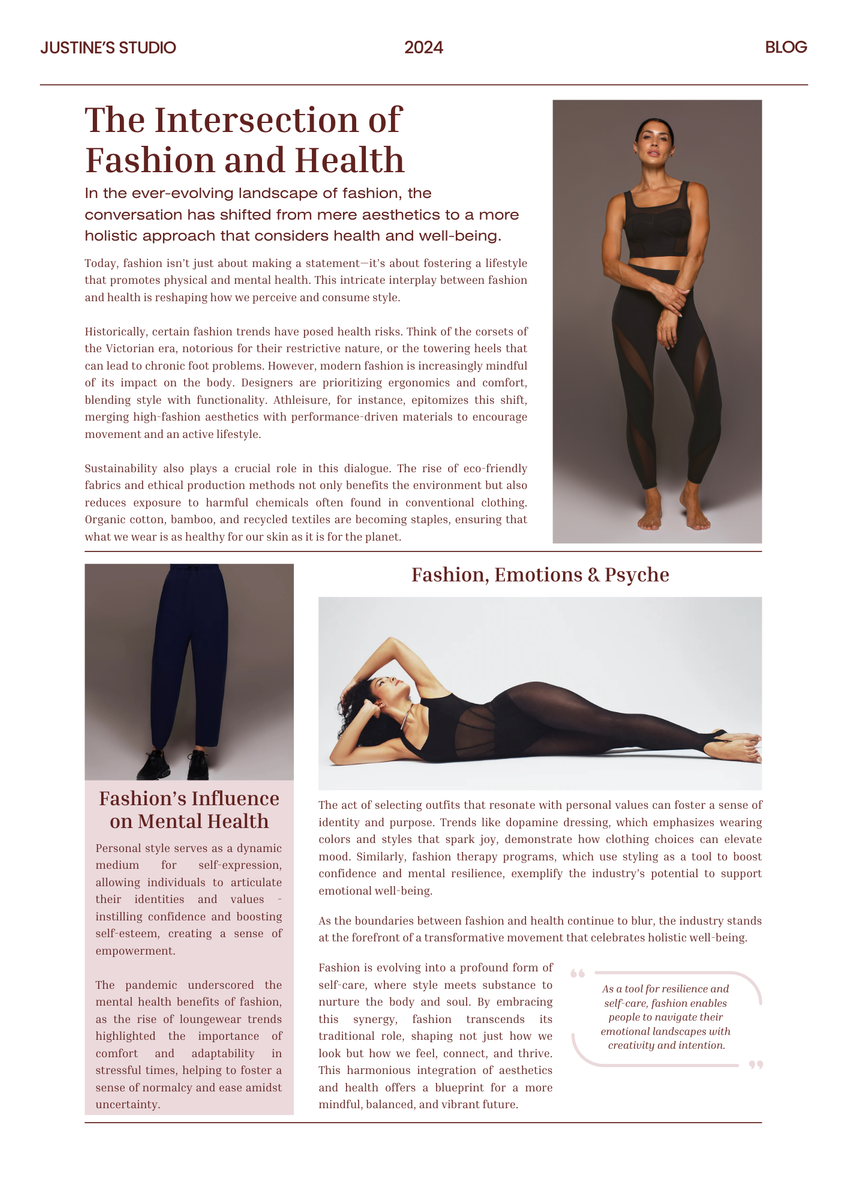 The Intersection of Fashion and Health – Justine Studio